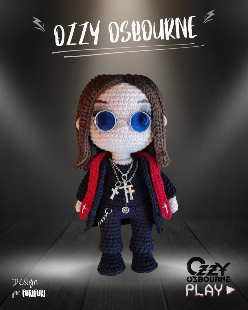 Ozzy Osbourne – Receita de Amigurumi - FuriFuri Amigurumi